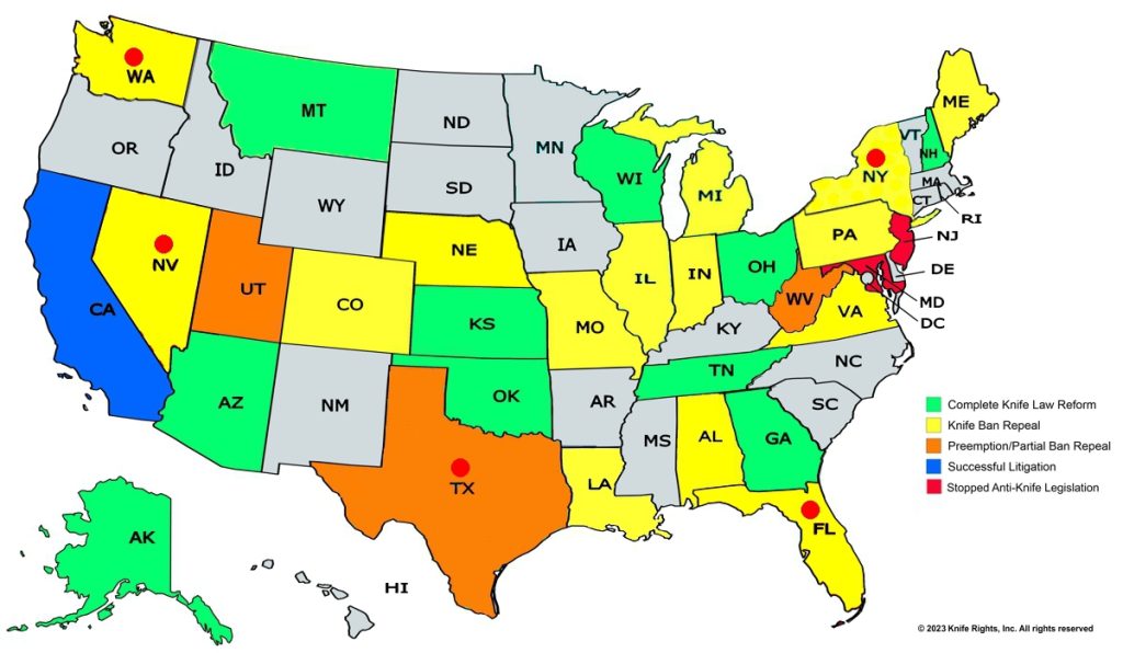 Legislative & Litigation Accomplishments – Knife Rights